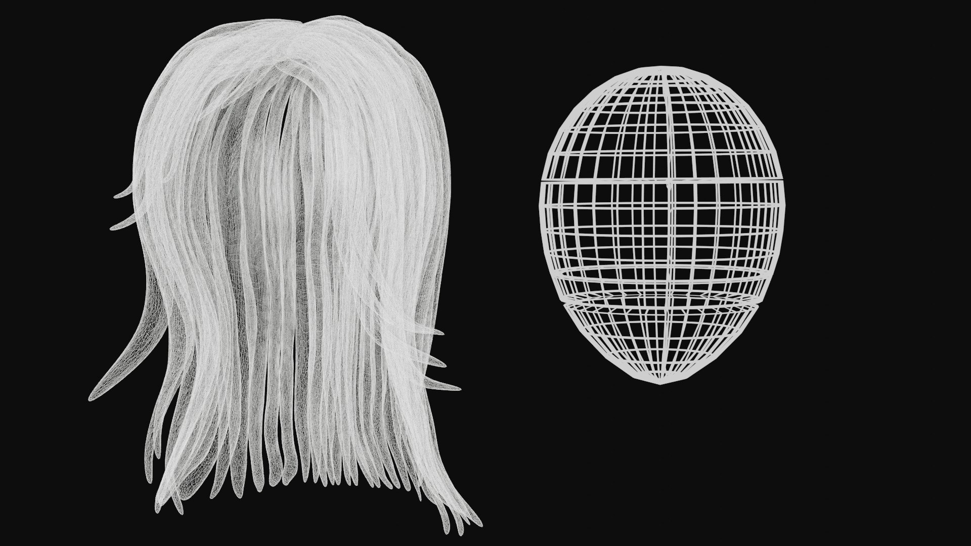 3D Hair wigs model - TurboSquid 1814345