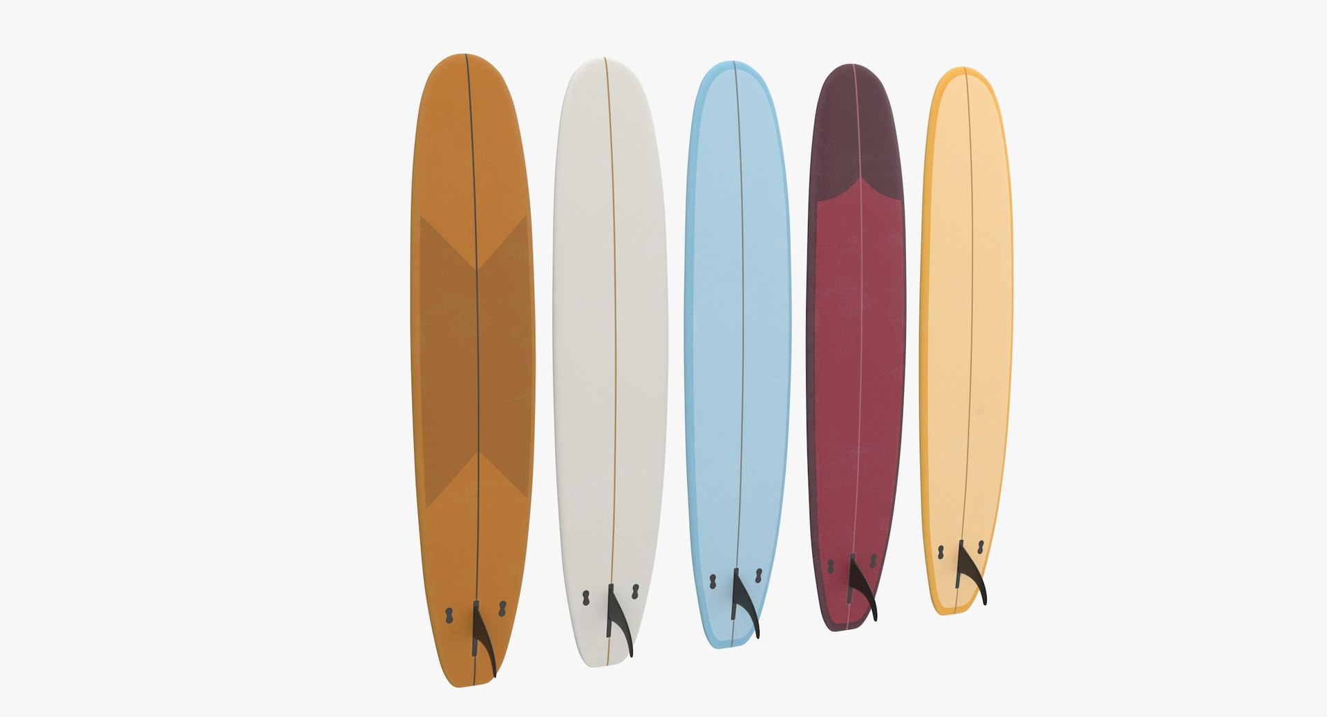 Fibreglass Longboard Surf 3D Model - TurboSquid 2362756
