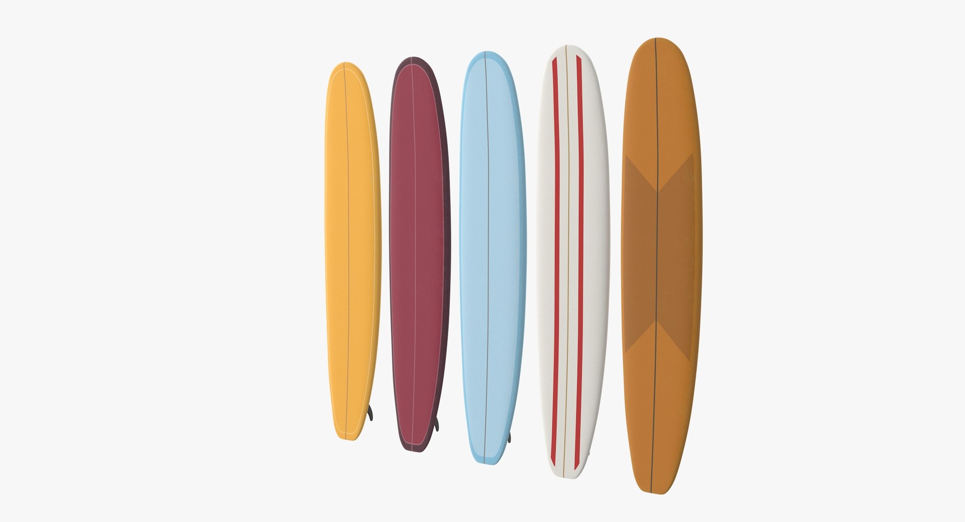 Fibreglass Longboard Surf 3D Model - TurboSquid 2362756
