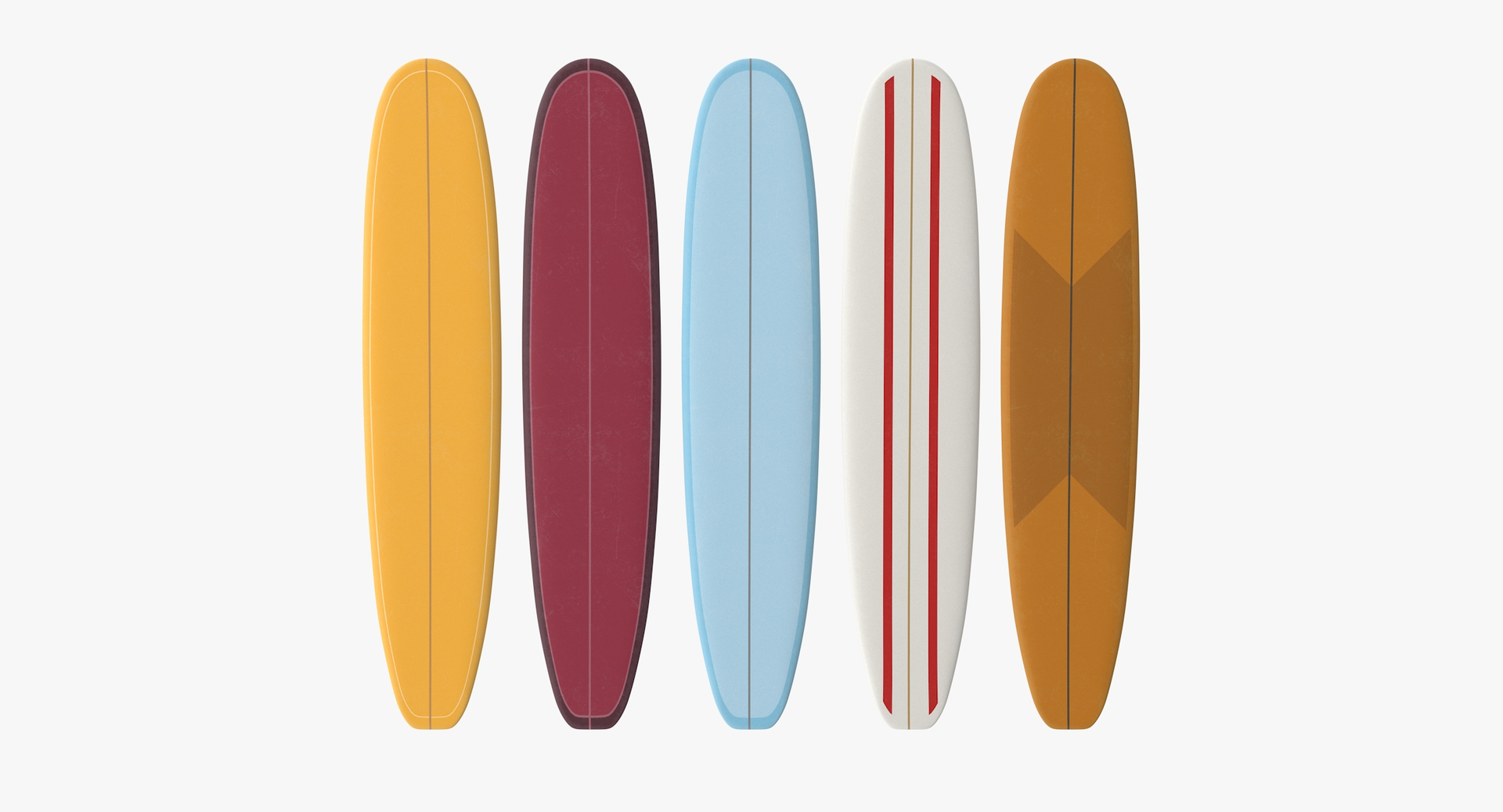 Fibreglass Longboard Surf 3D Model - TurboSquid 2362756
