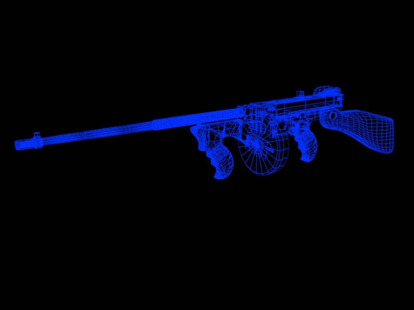 Free Tommy Gun 3d Model