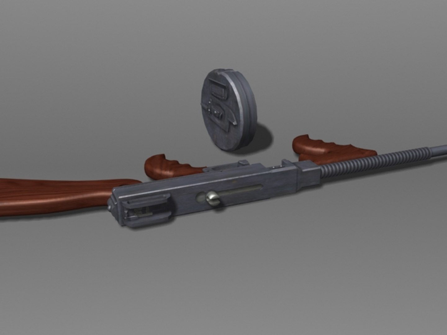 Free Tommy Gun 3d Model