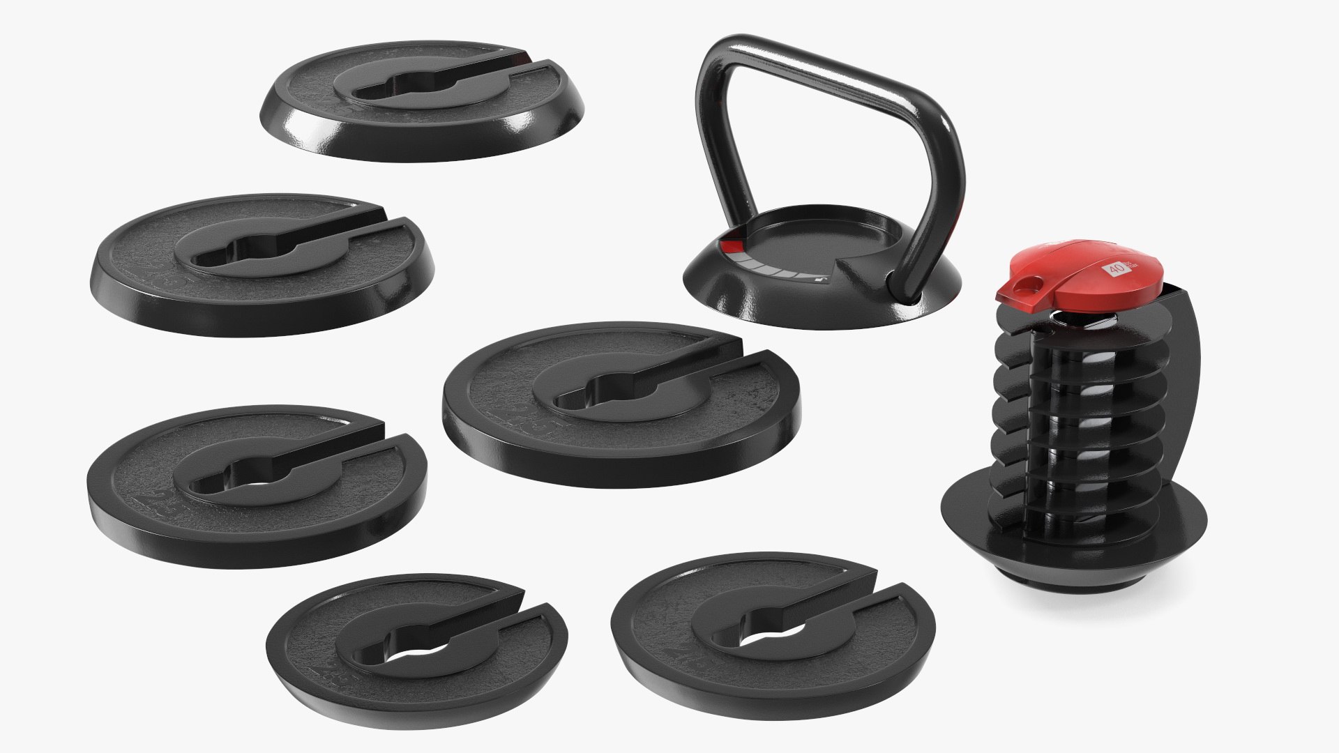 Kettlebell With Disks 3D - TurboSquid 2253095