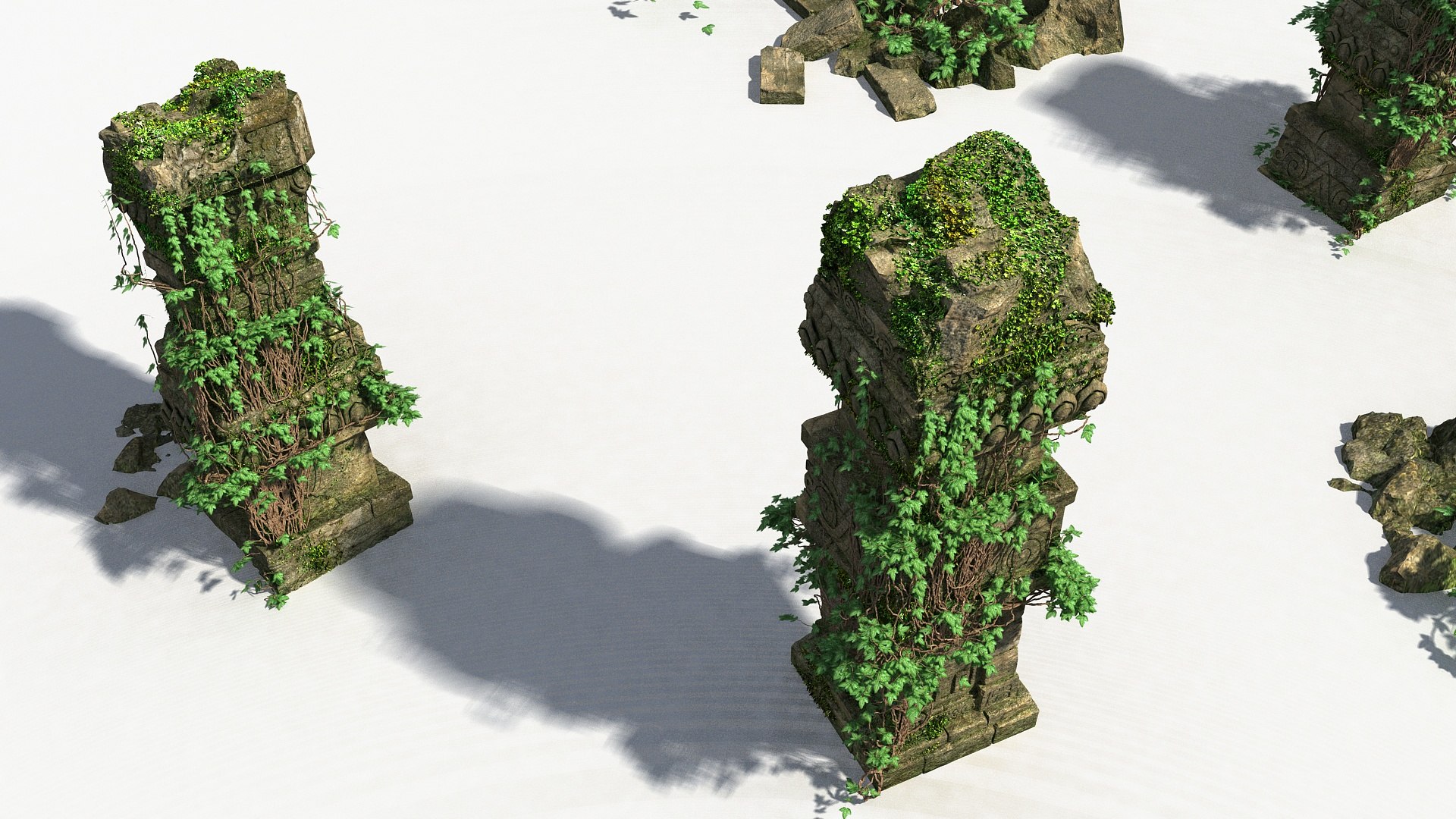 3D Ruin Stone Column - TurboSquid 1965587