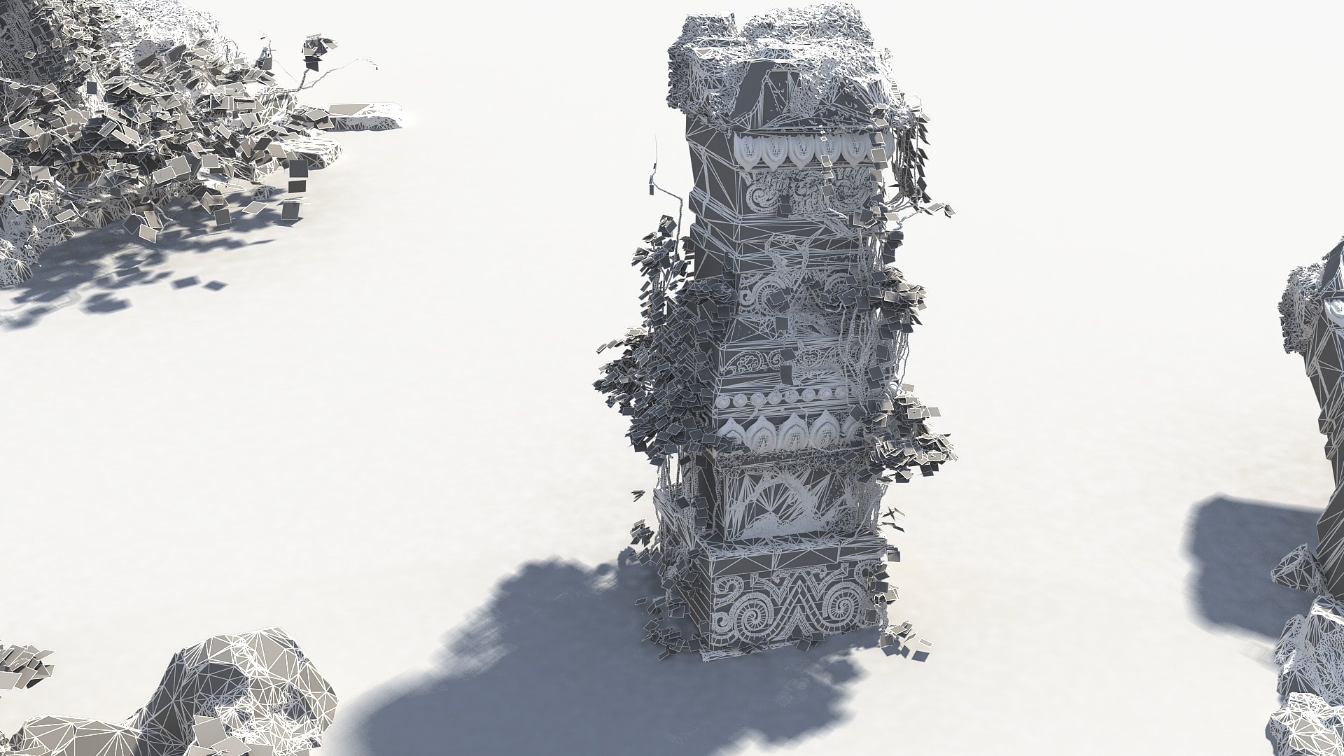 3D Ruin Stone Column - TurboSquid 1965587