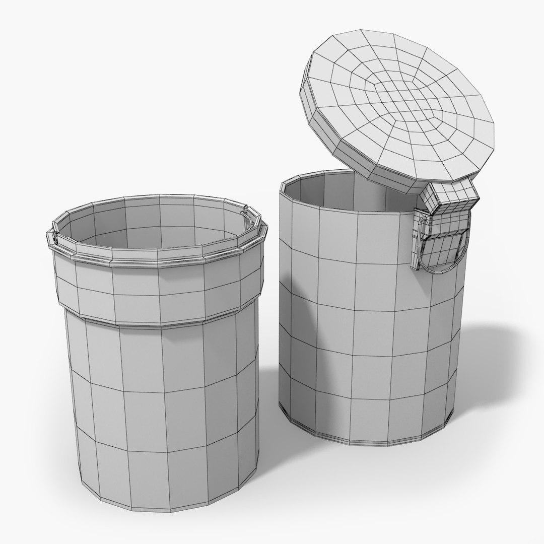 Rubbish Bin 3d Model