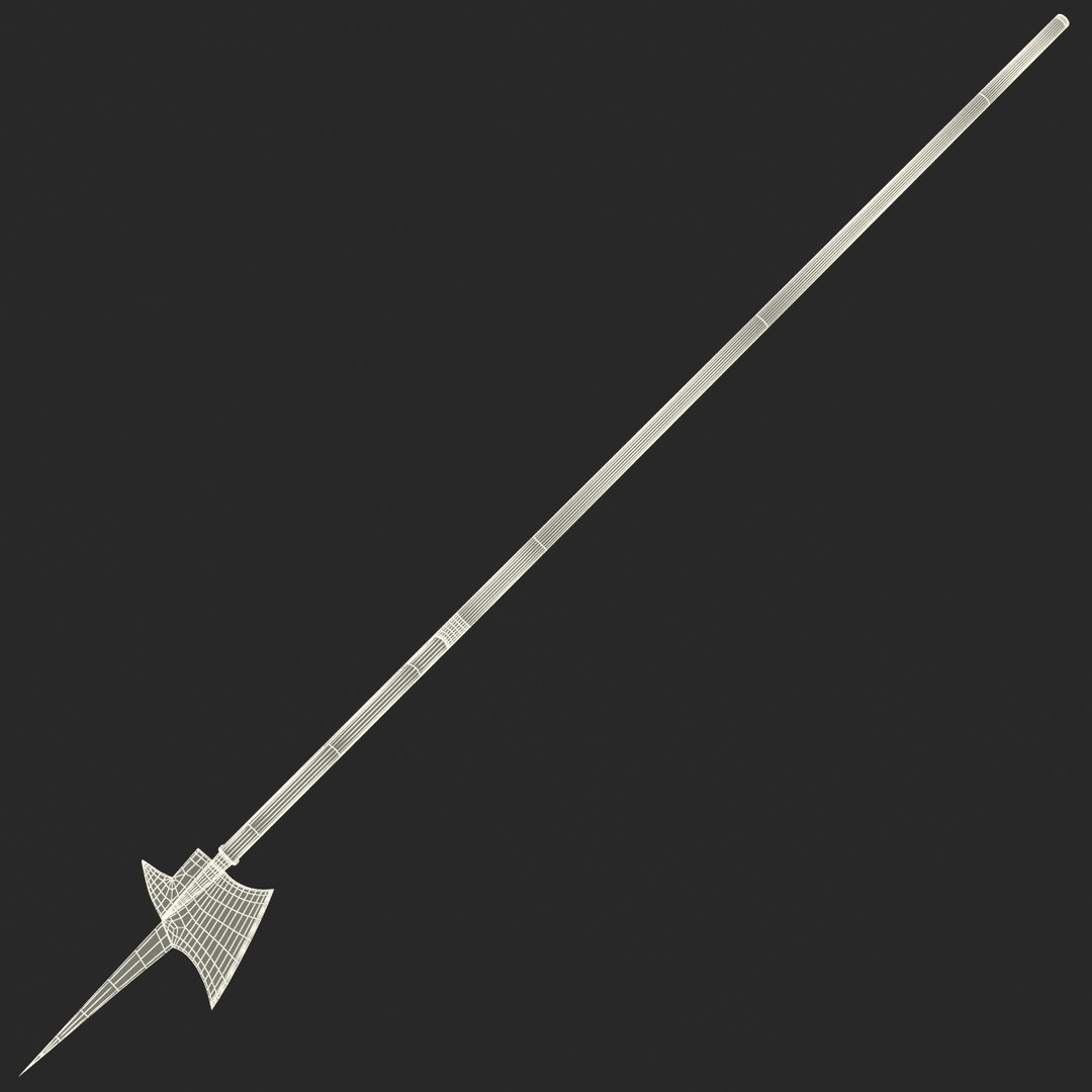 3d Halberd Polearm