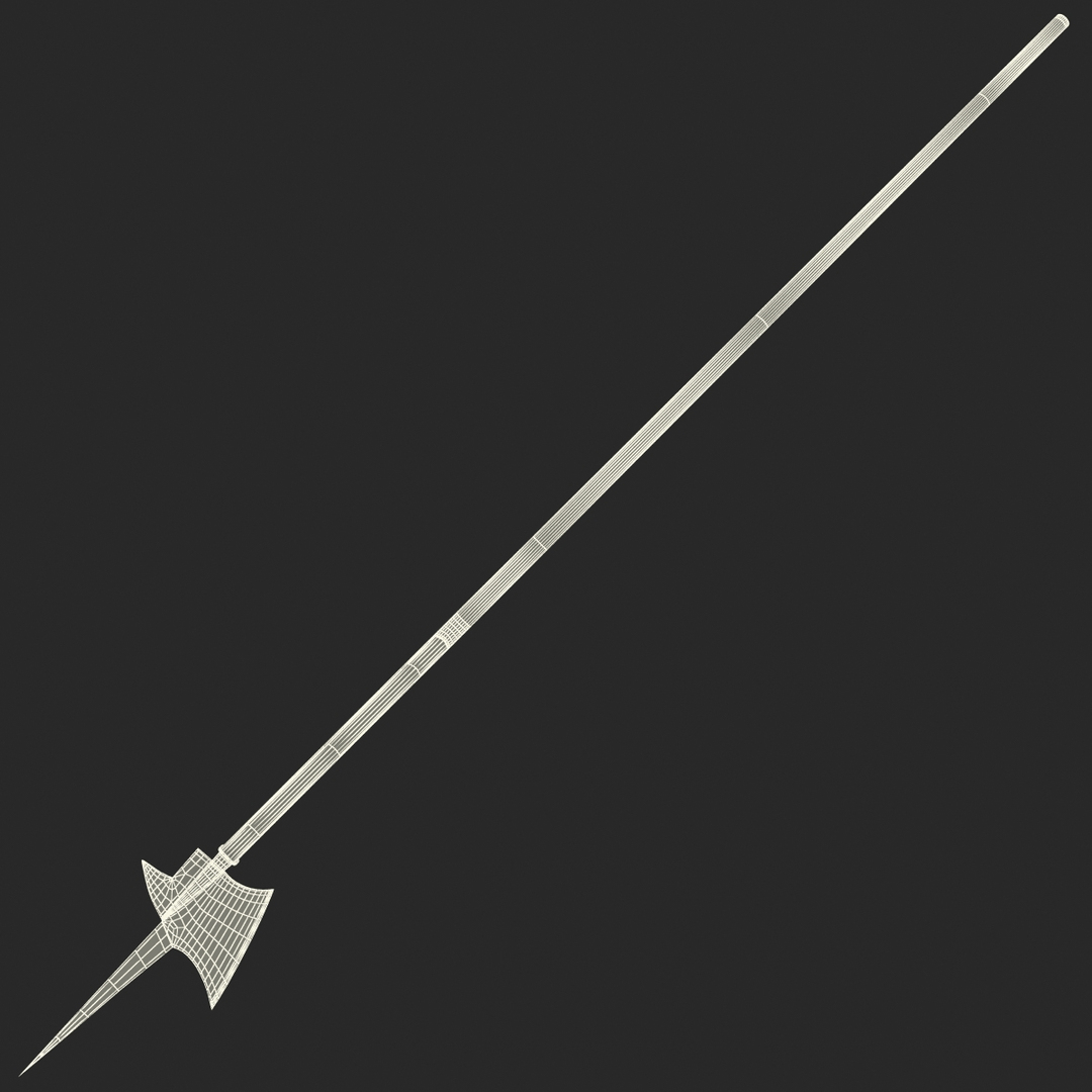 3d halberd polearm