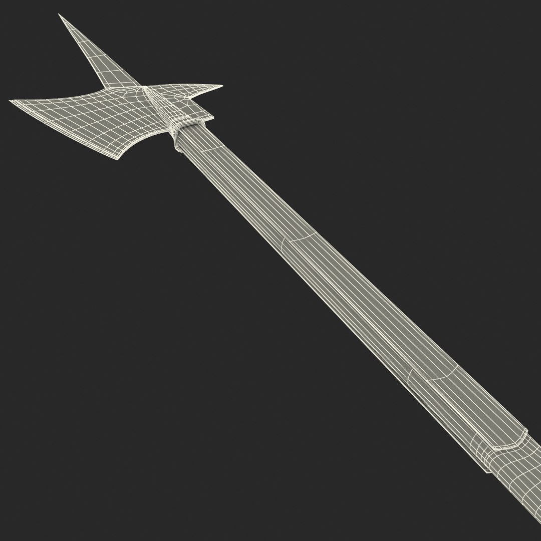 3d Halberd Polearm
