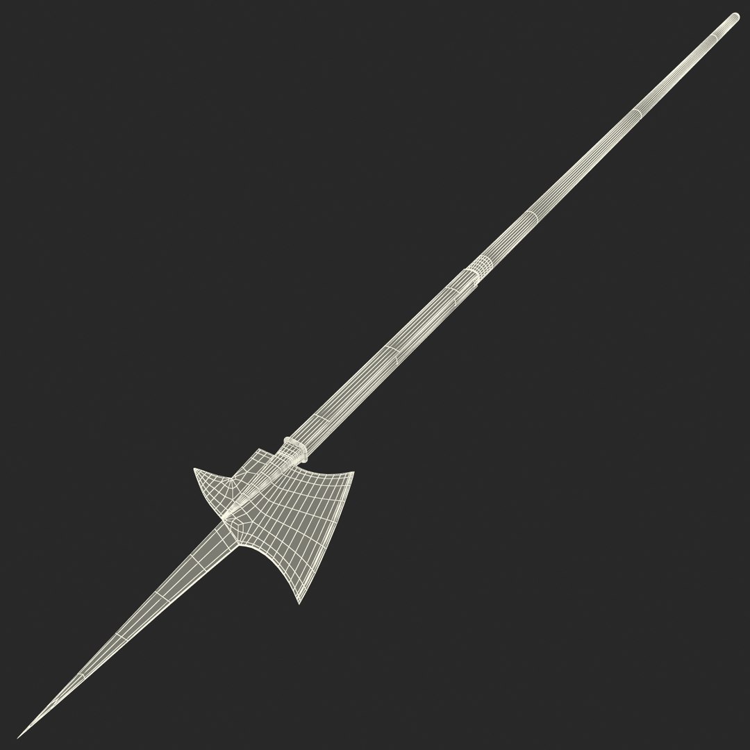 3d Halberd Polearm