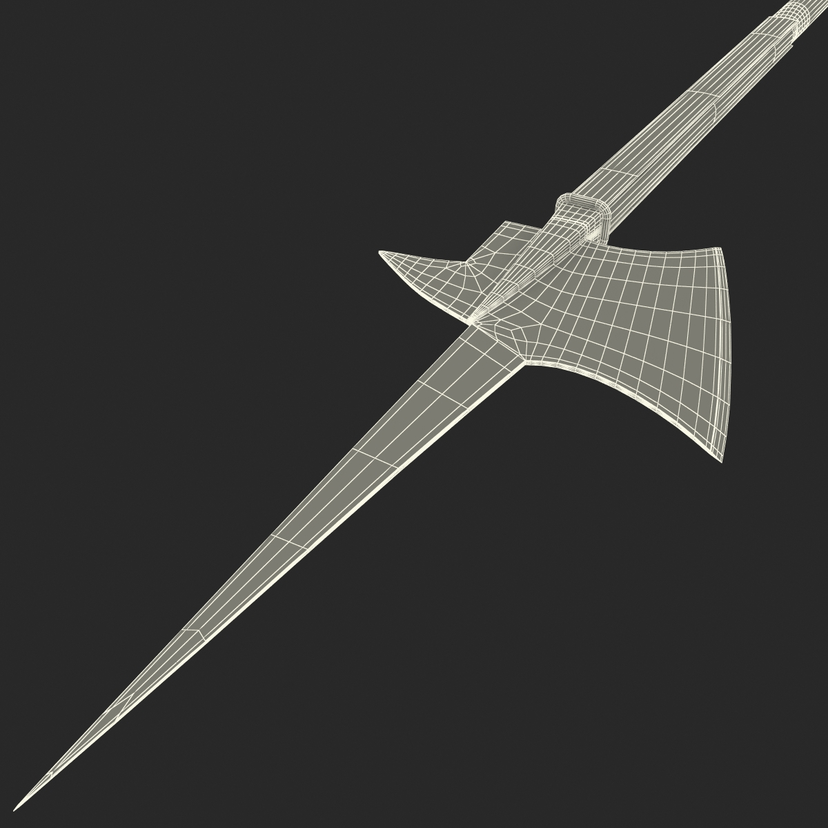 3d halberd polearm