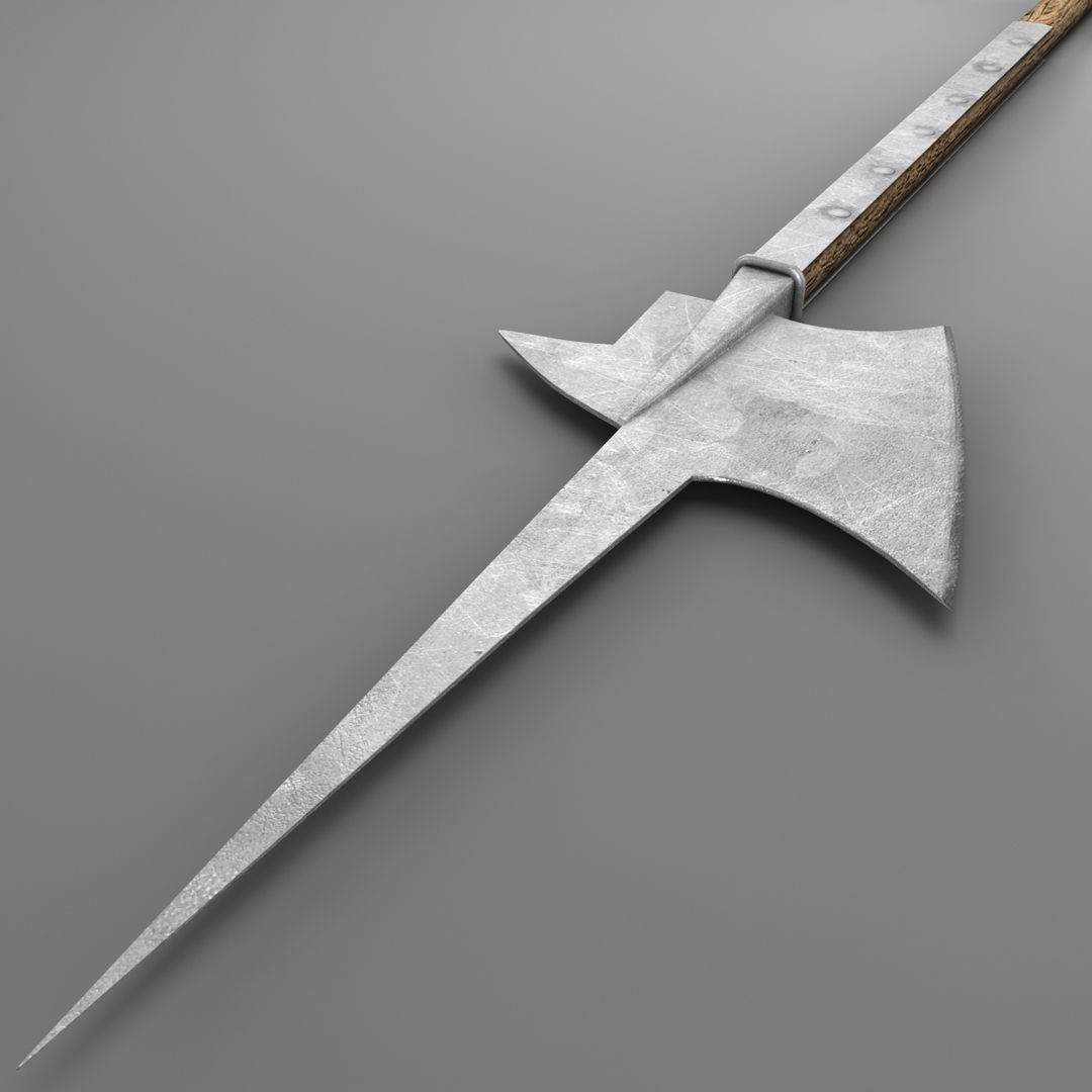 3d halberd polearm