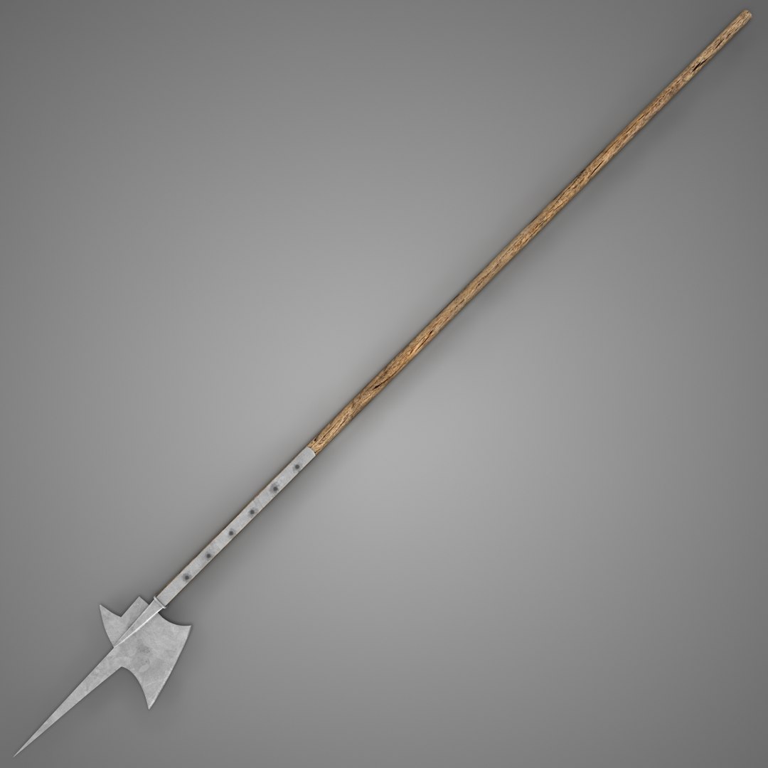 3d Halberd Polearm