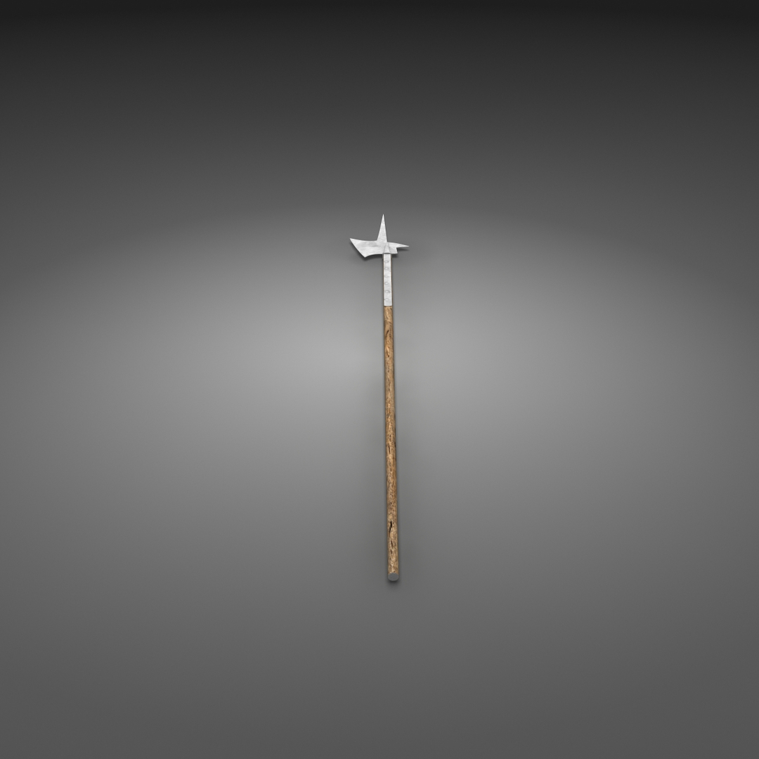 3d Halberd Polearm