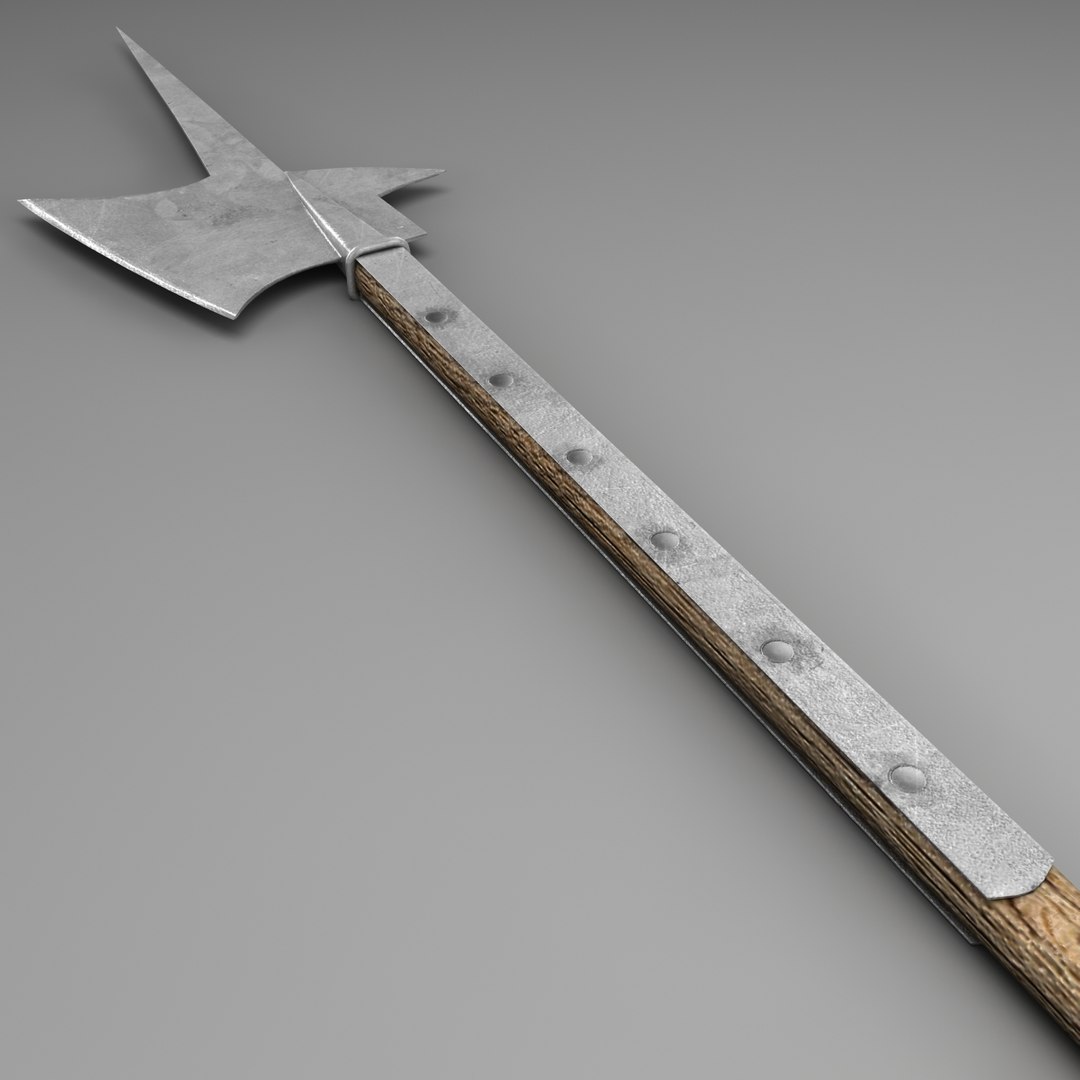 3d Halberd Polearm
