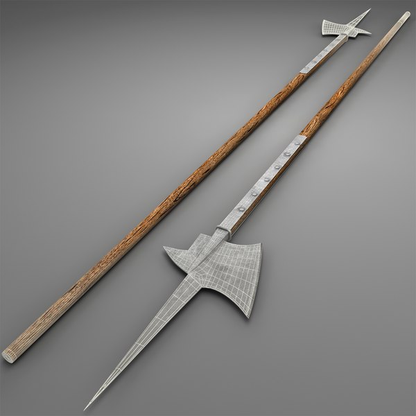 3d halberd polearm