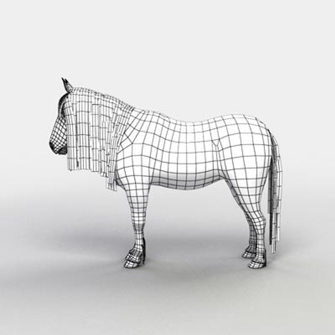 3d Model Colored Pony Horse