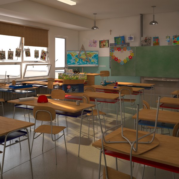 Classroom 3D Models for Download | TurboSquid