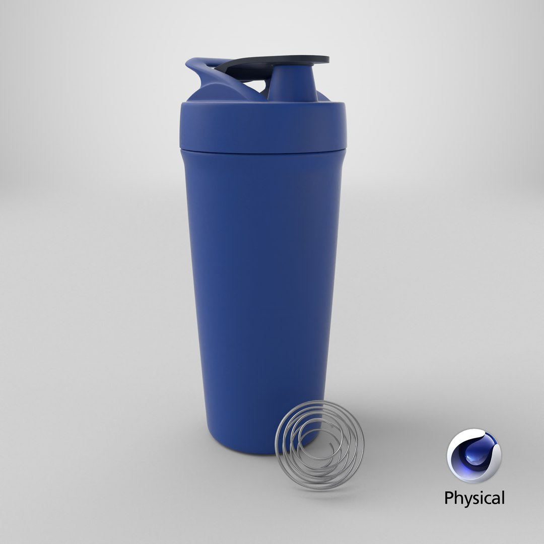 Blue Protein Shaker Bottle Model - TurboSquid 2393168
