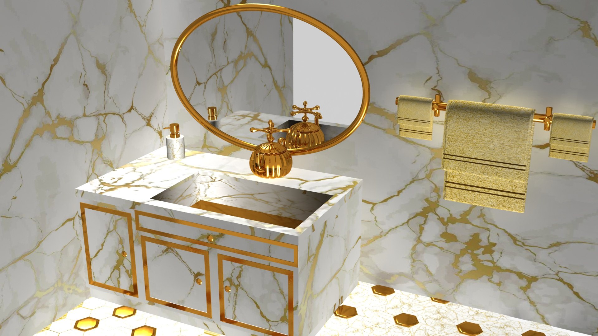 3D Fancy Sink Tap Model - TurboSquid 2201603