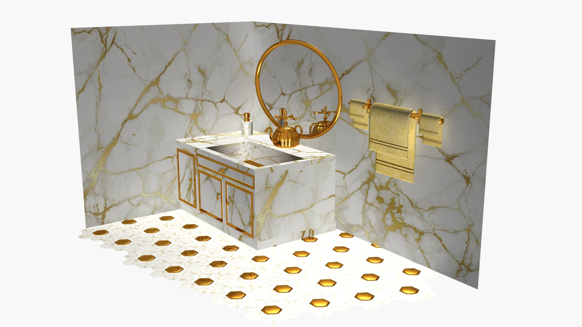 3D Fancy Sink Tap Model - TurboSquid 2201603