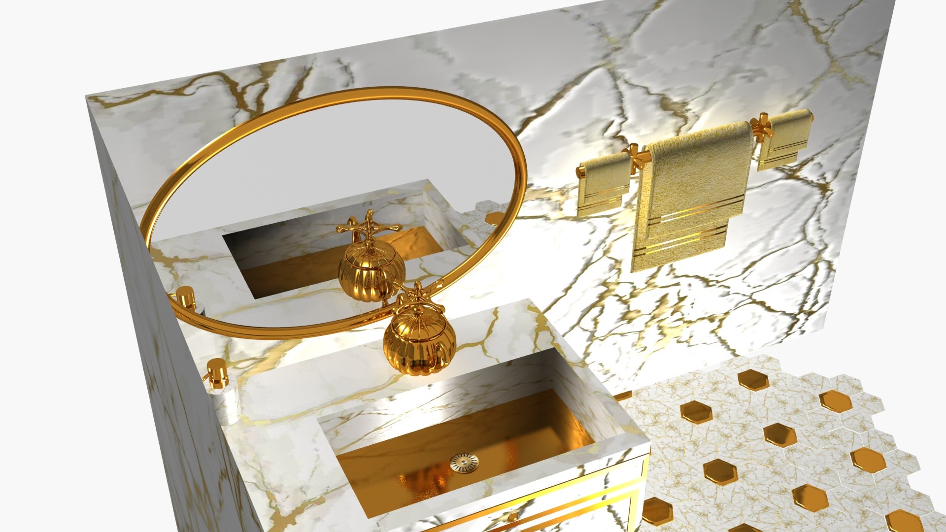 3D Fancy Sink Tap Model - TurboSquid 2201603