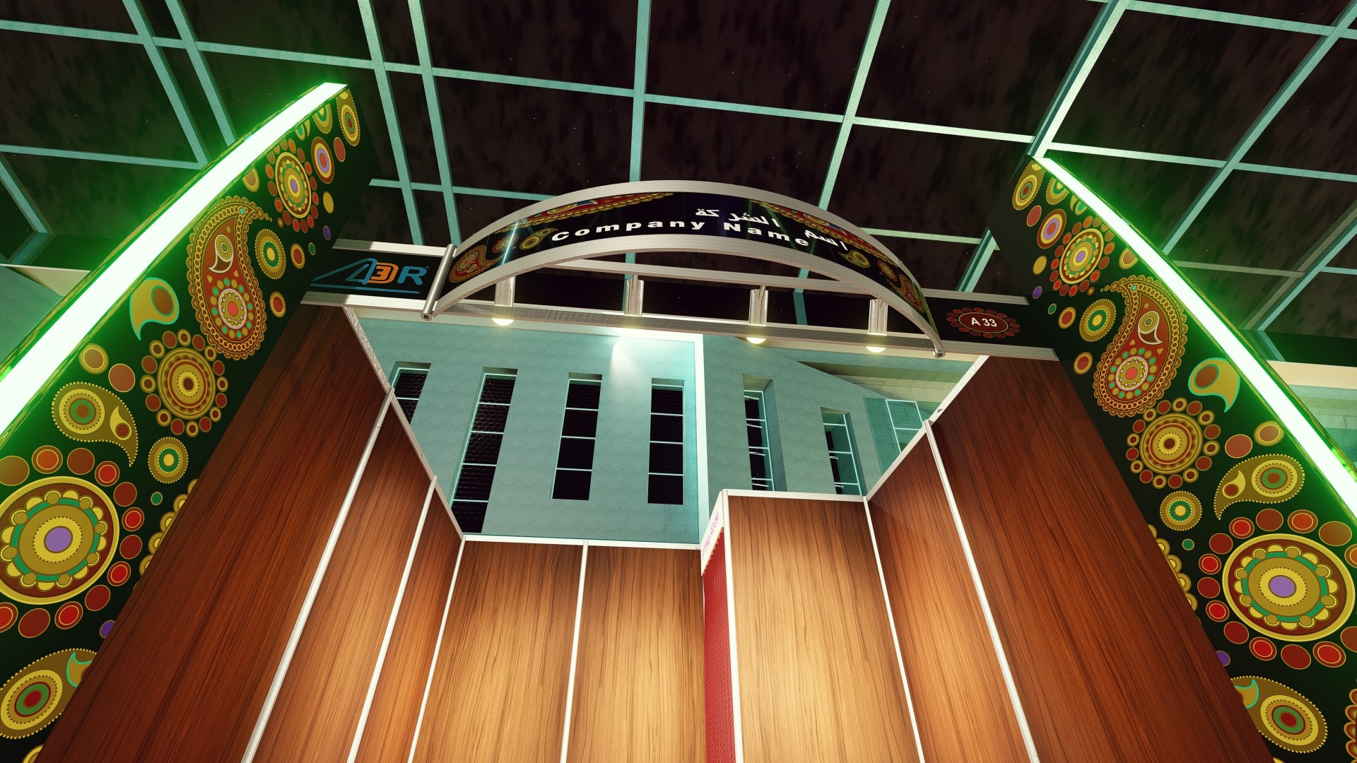 3x3 System Octanorm Booth Design 3D Model - TurboSquid 1905432