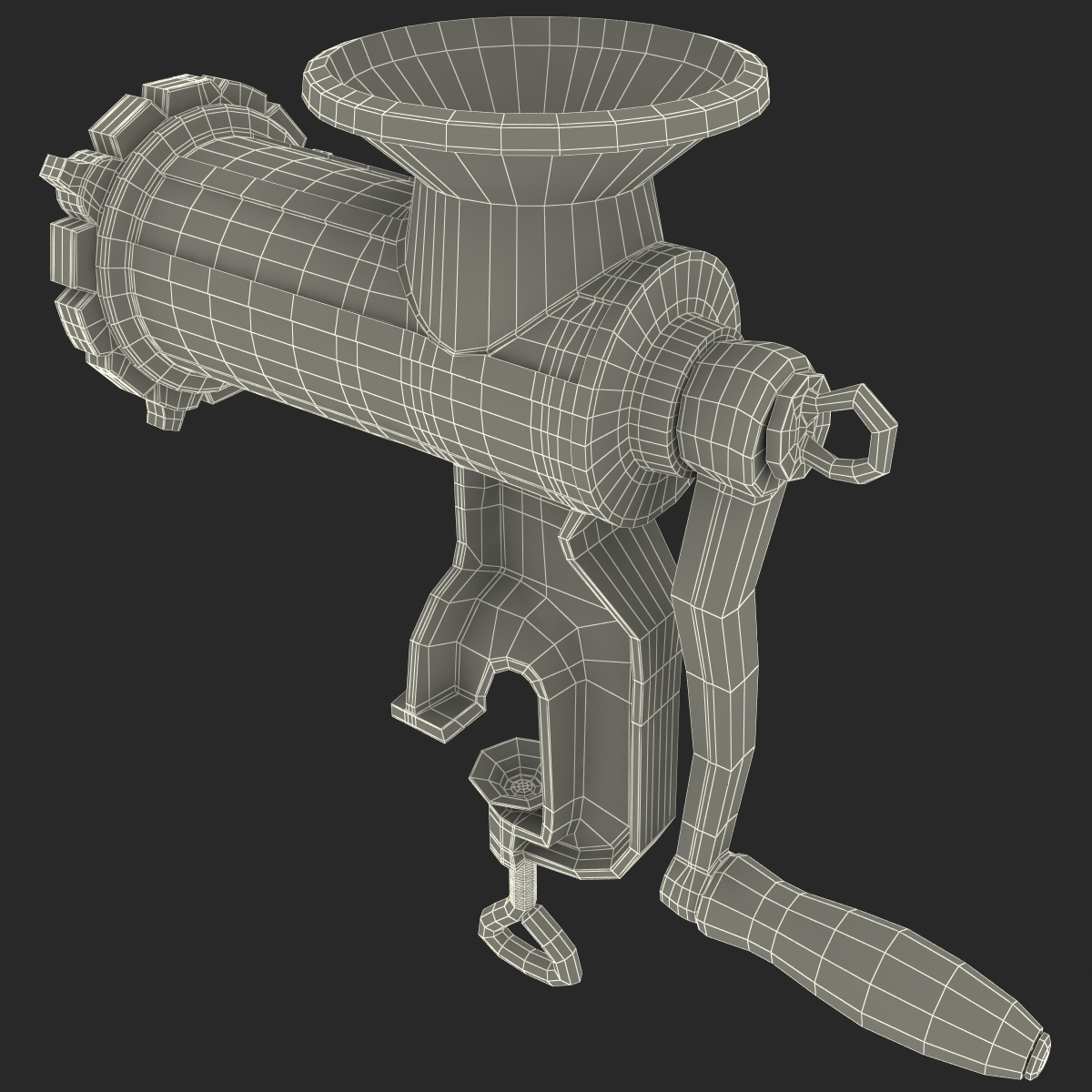 3d model manual meat grinder