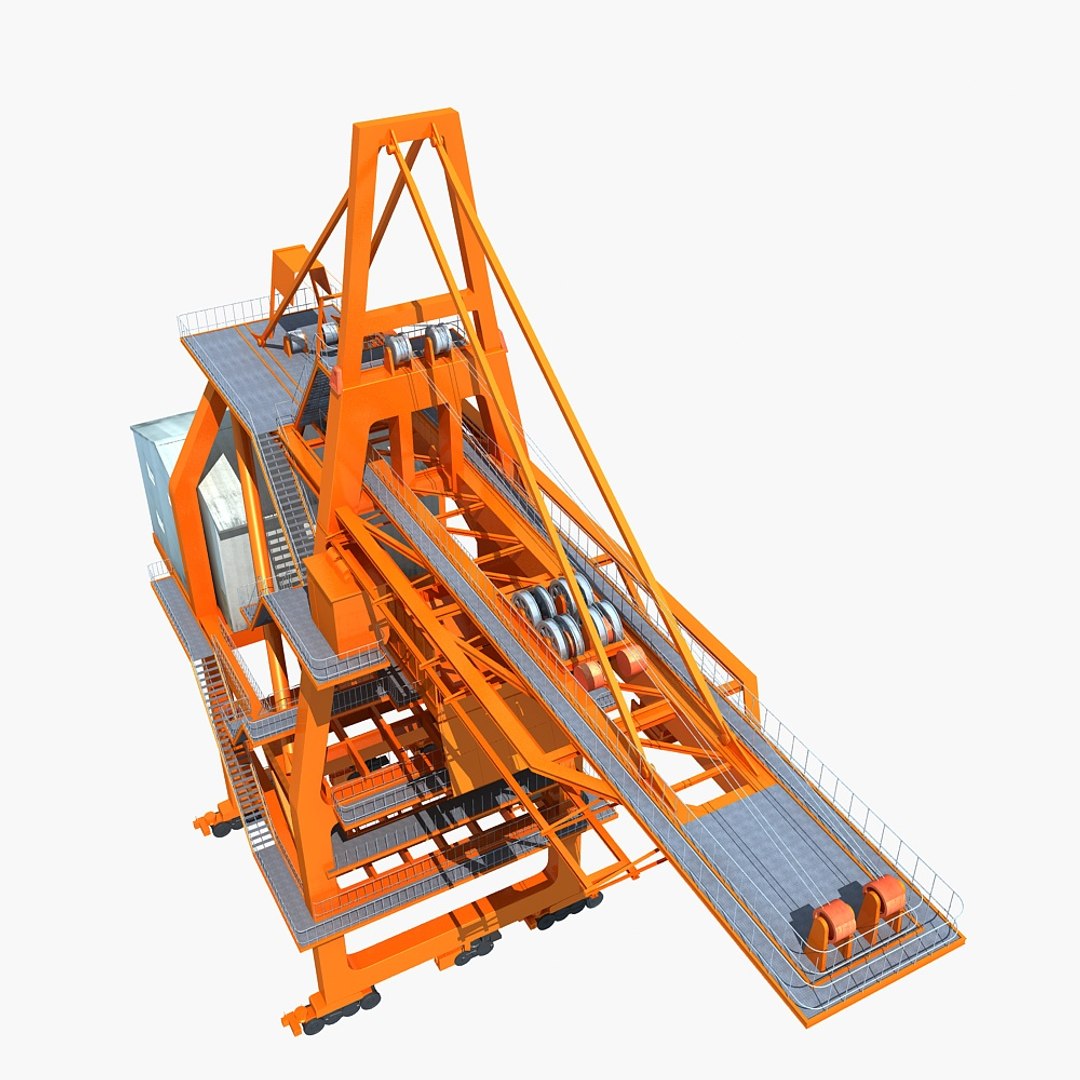 Ship Unloader Crane 3D Model - TurboSquid 1389247