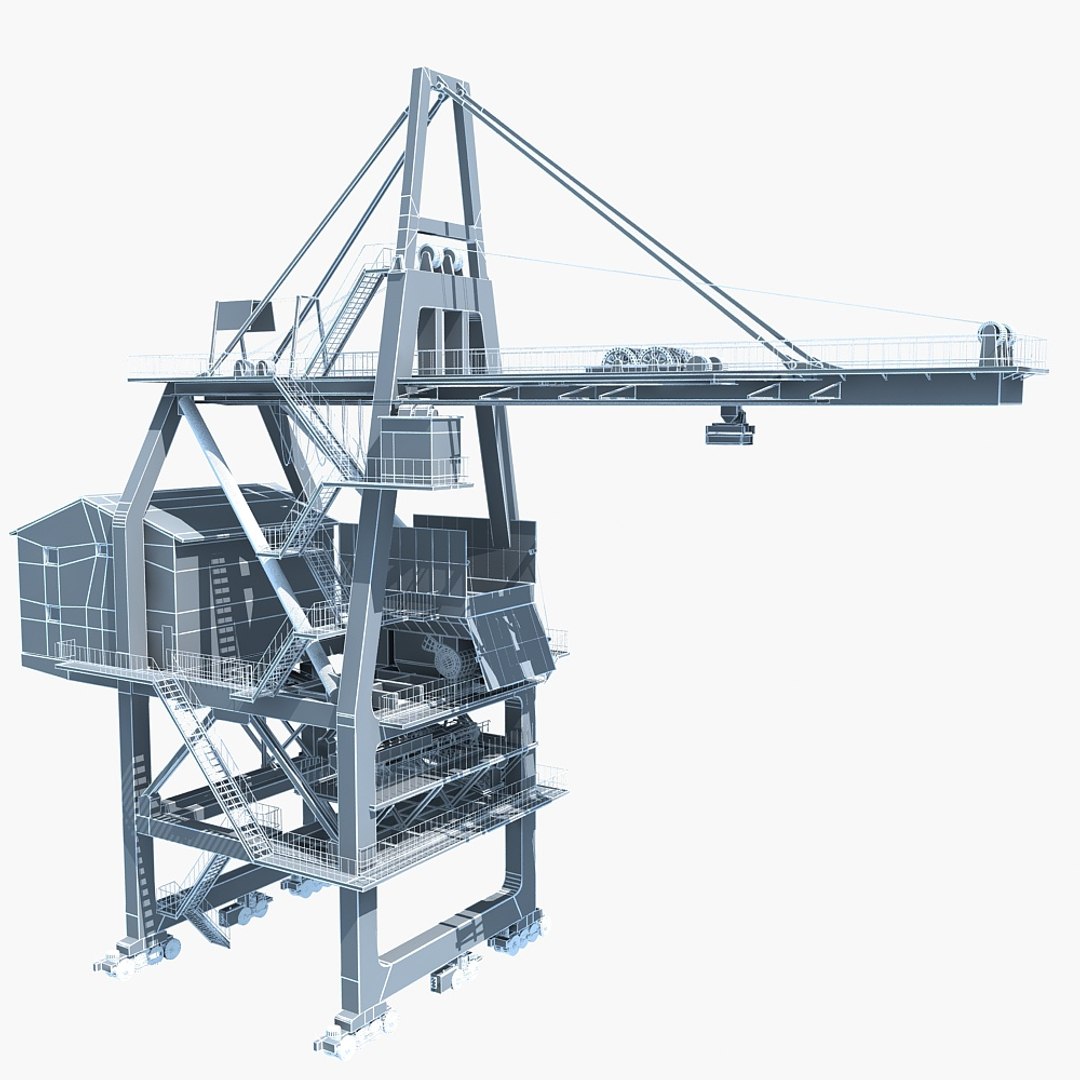 Ship Unloader Crane 3D Model - TurboSquid 1389247