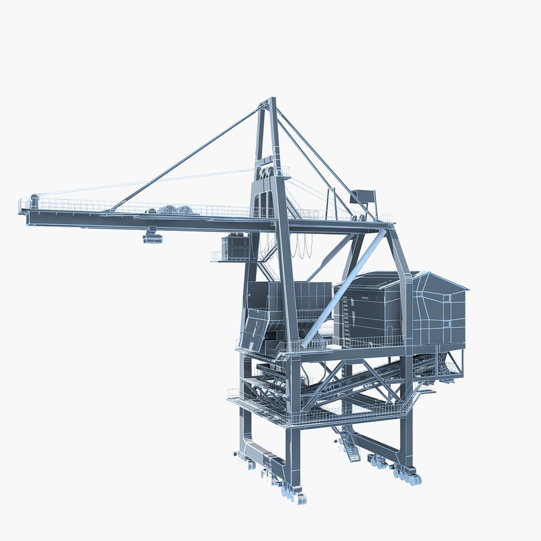 Ship Unloader Crane 3D Model - TurboSquid 1389247