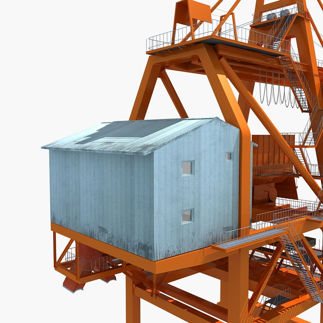 Ship Unloader Crane 3D Model - TurboSquid 1389247