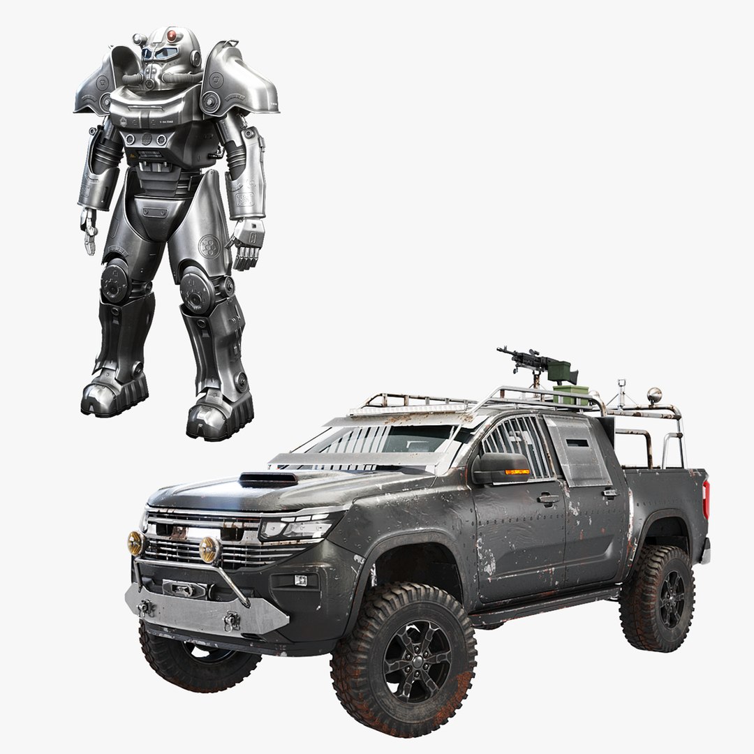 3D Post Apocalyptic Truck And Armor - TurboSquid 2329399