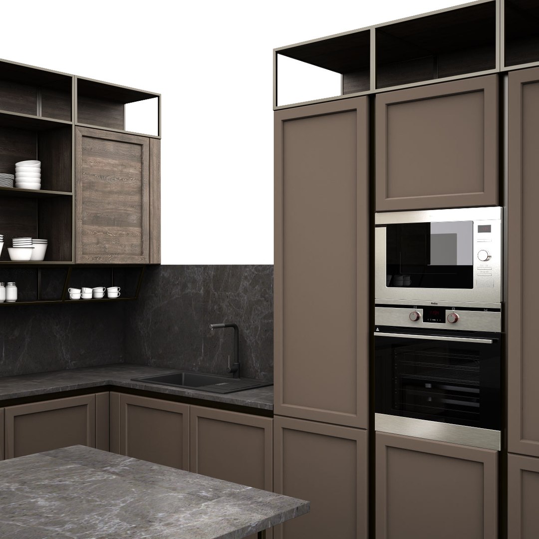 3D Frame Snaidero Kitchen Furniture - TurboSquid 1243310