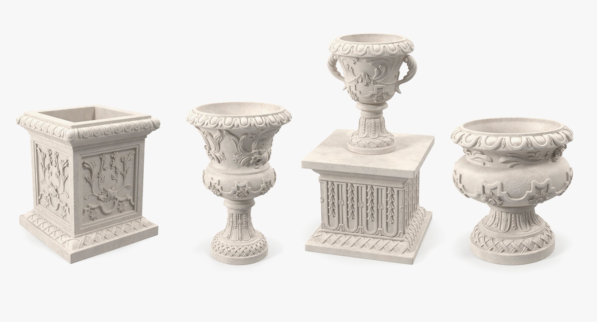 Provence Planters Collection 2 3D model - TurboSquid 1973862