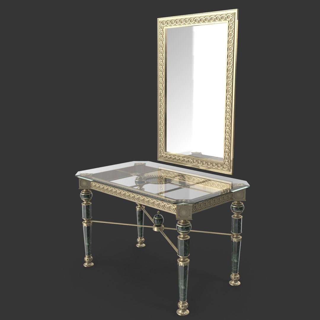 luxurious console table 3d model