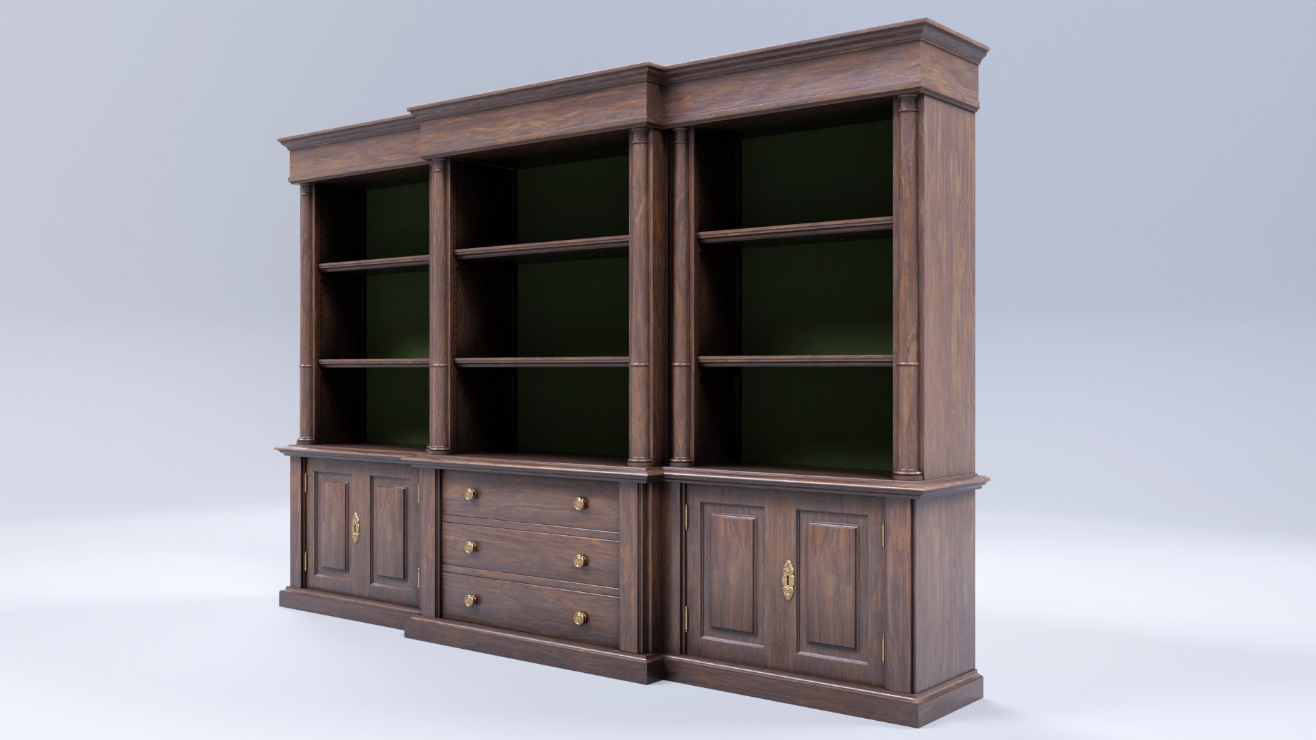 Classic Bookcase 3D Model - TurboSquid 2086279