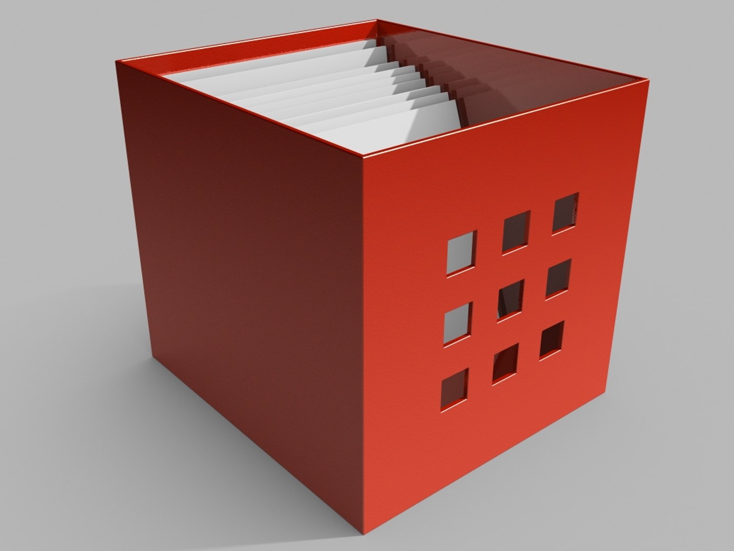 3d Red Box