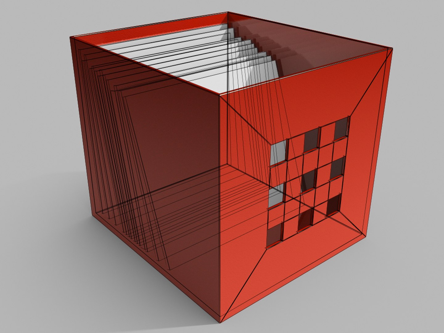 3d Red Box