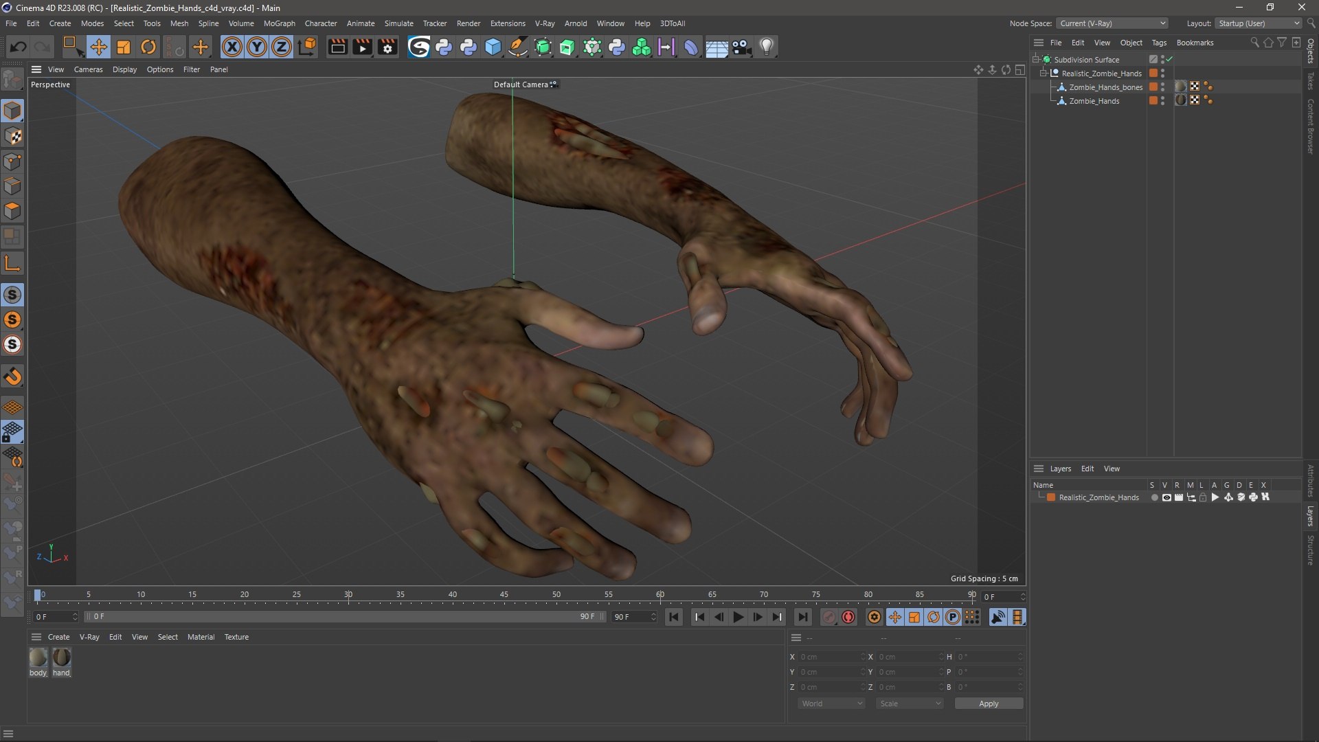 3D Realistic Zombie Hands Model - TurboSquid 2335594