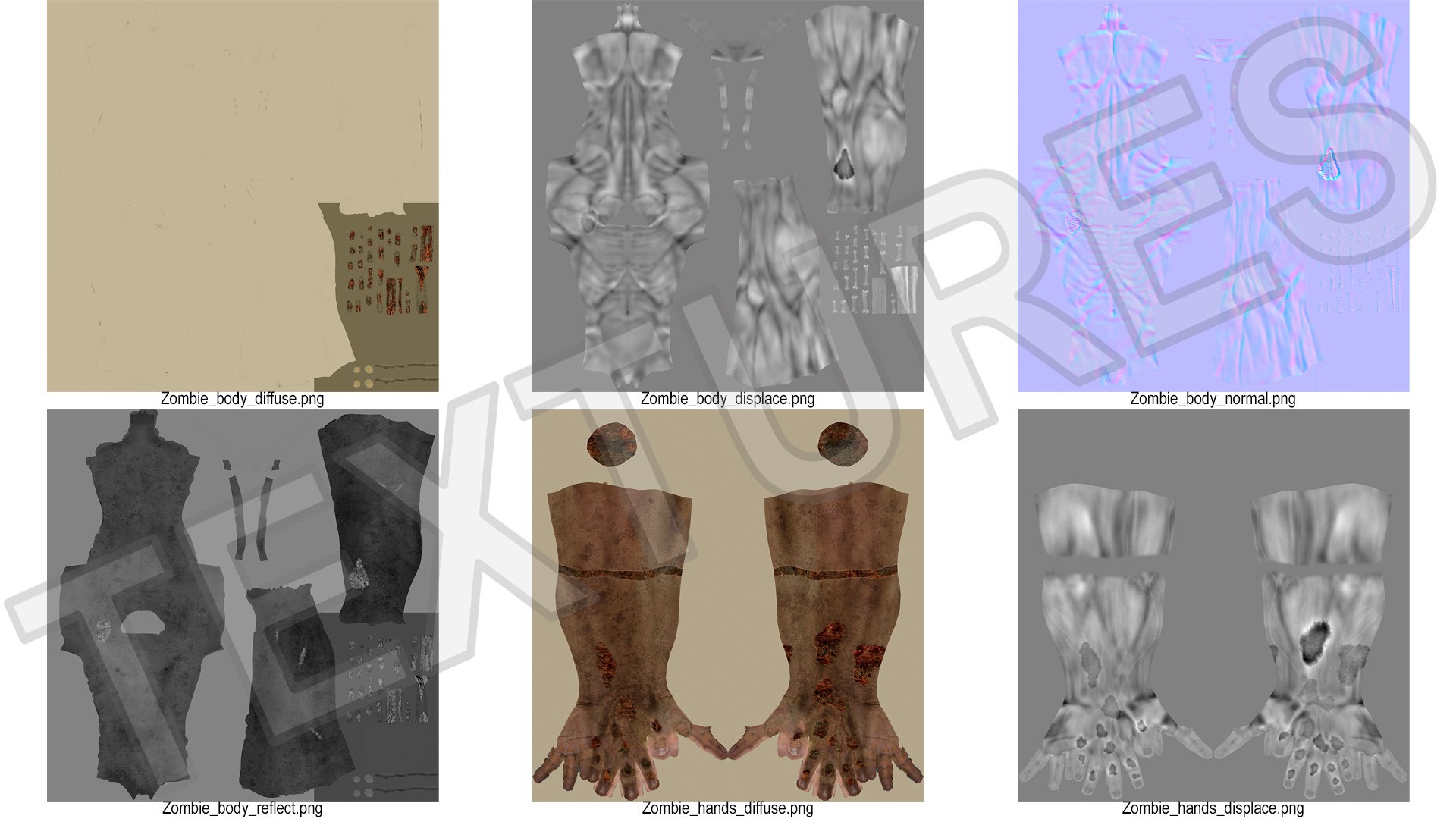 3D Realistic Zombie Hands Model - TurboSquid 2335594