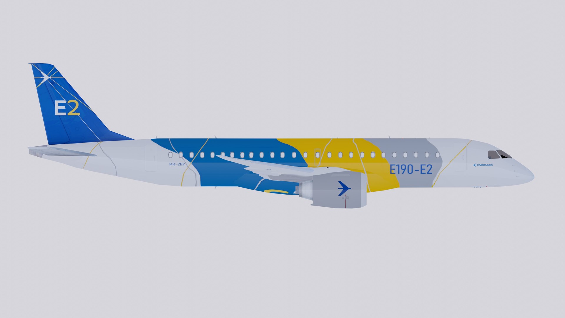 3D Model Embraer Color - TurboSquid 1574547