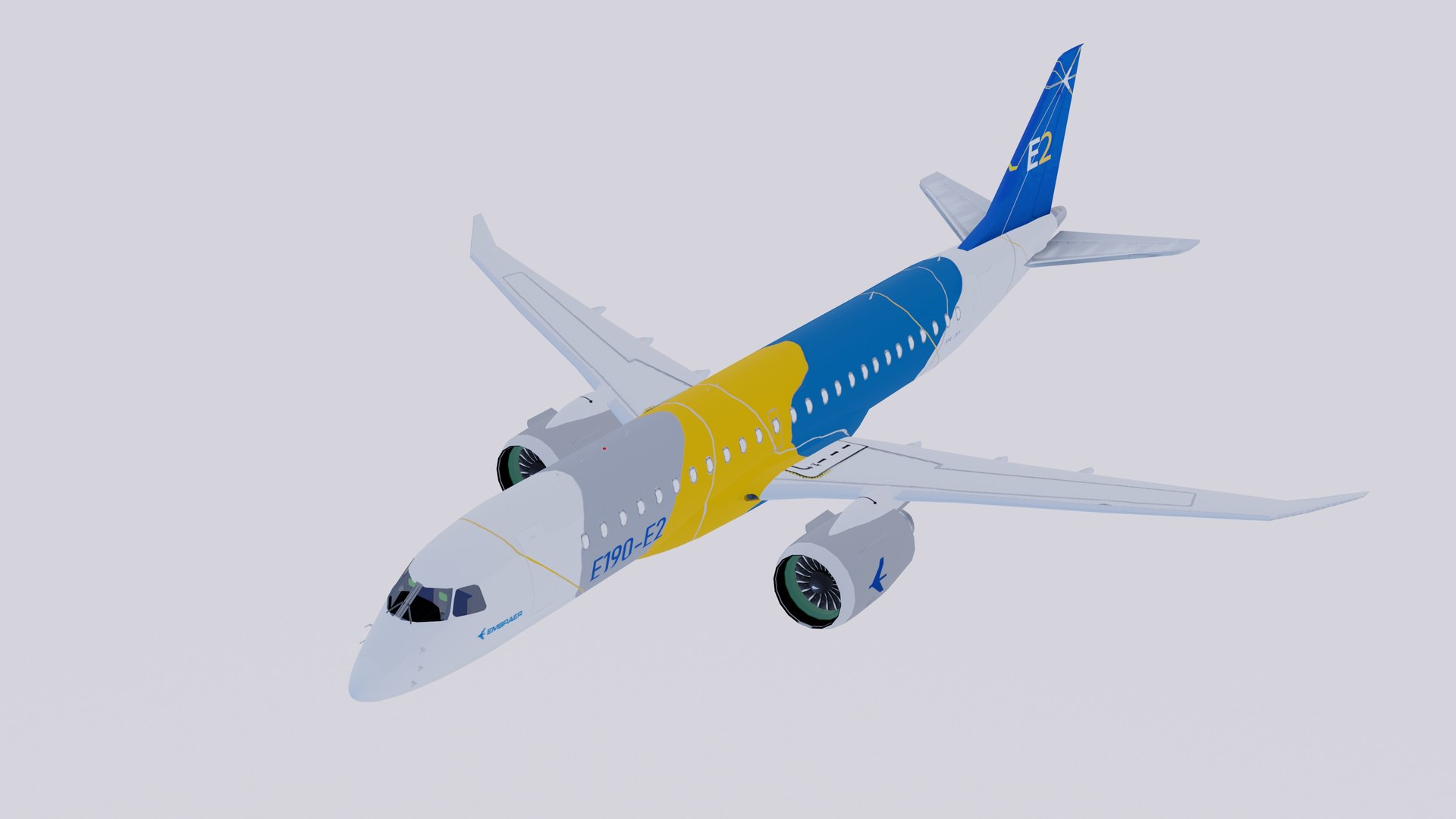 3D Model Embraer Color - TurboSquid 1574547