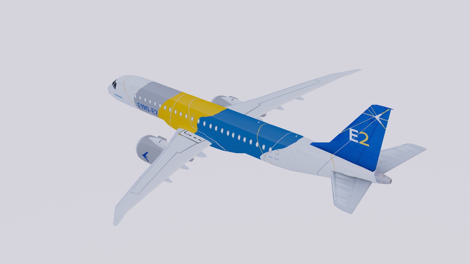 3D Model Embraer Color - TurboSquid 1574547