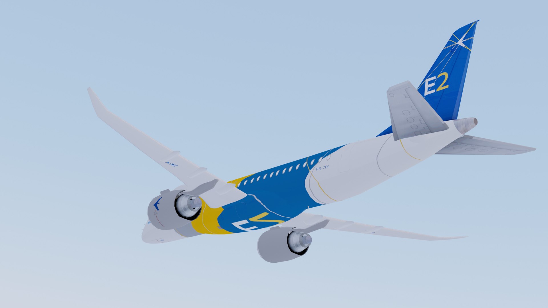 3D Model Embraer Color - TurboSquid 1574547