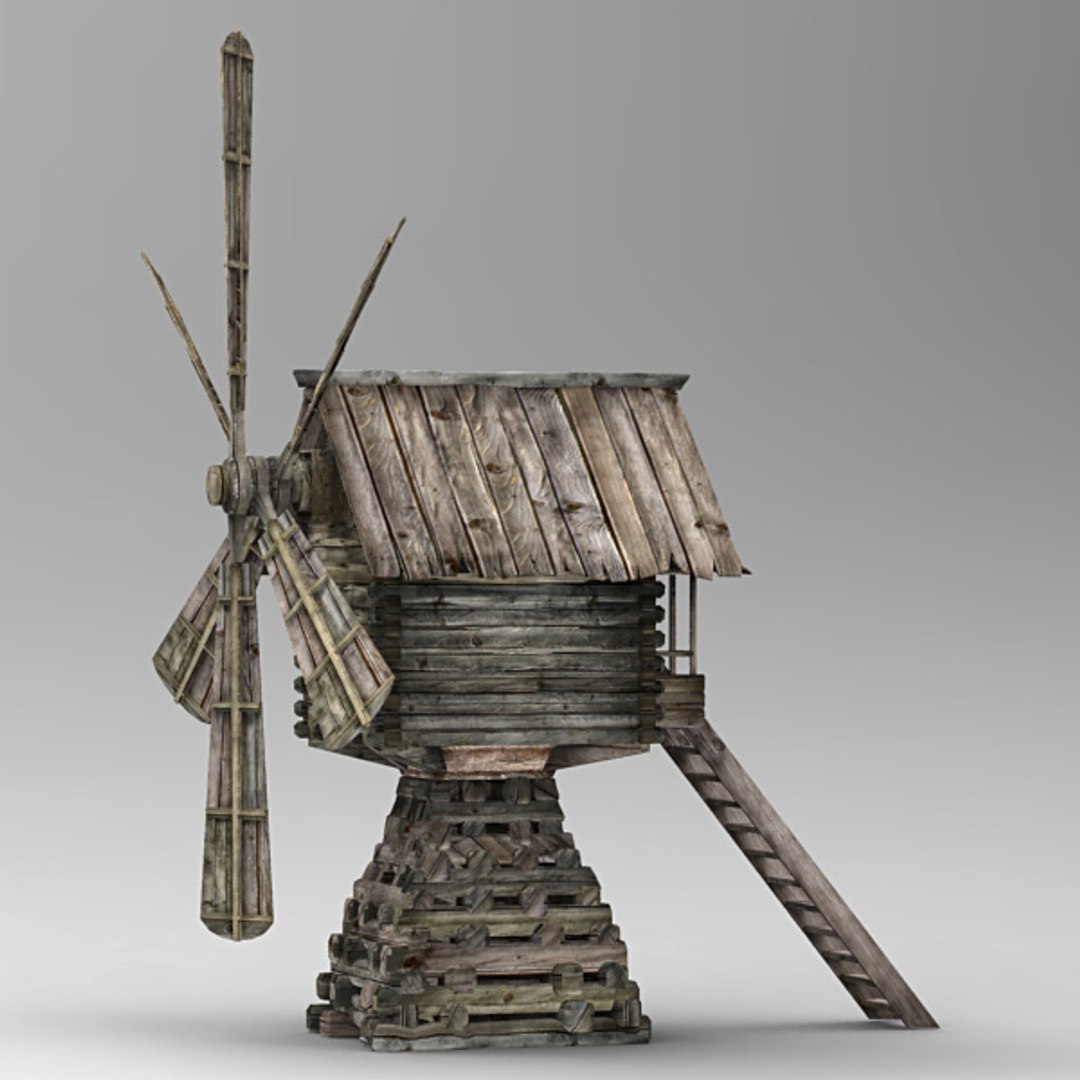 Old Windmill 3d Model