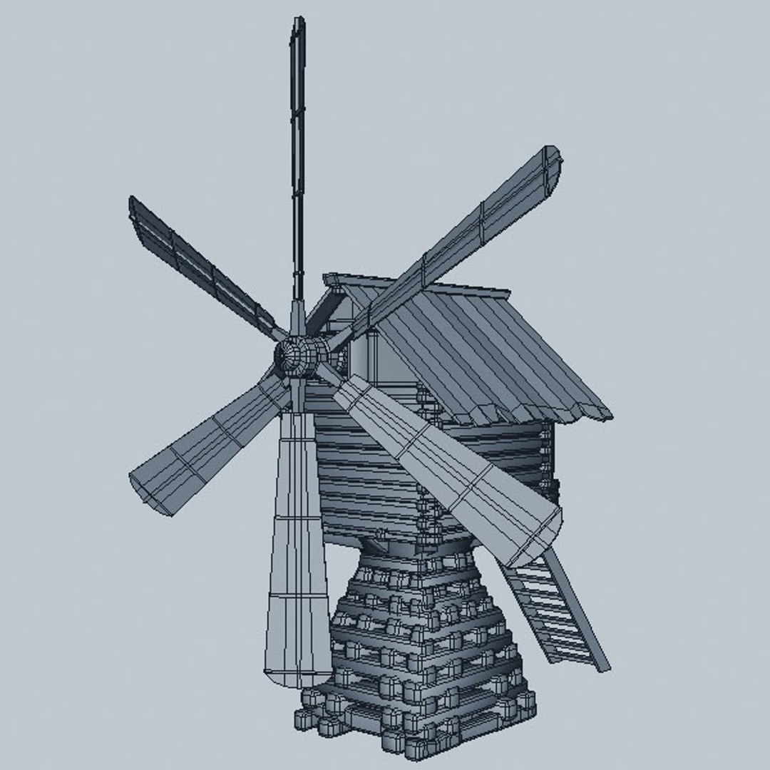 Old Windmill 3d Model