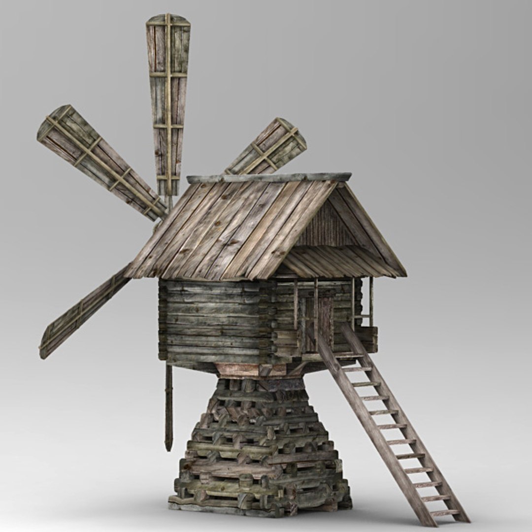 Old Windmill 3d Model