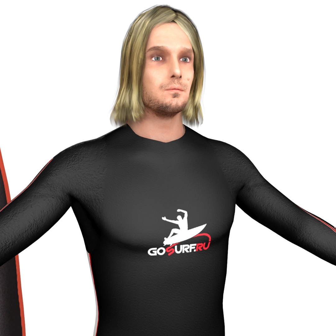 Surfer Surfing Man 3D Model - TurboSquid 1282758