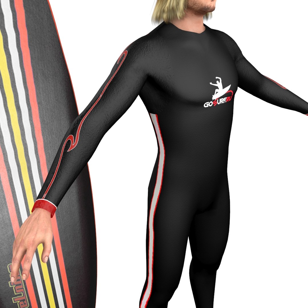 Surfer Surfing Man 3D Model - TurboSquid 1282758